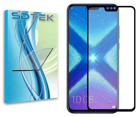 Sdtek Full Glass Screen Protector For Huawei Honor X Black