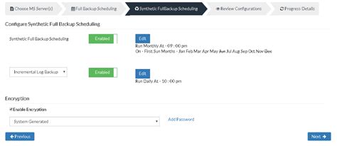 Synthetic Full Backup Scheduling