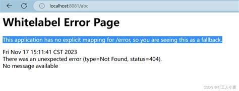 This Application Has No Explicit Mapping For Error So You Are Seeing