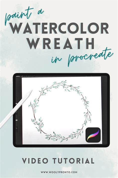 Paint A Watercolor Botanical Wreath In Procreate Wooly Pronto