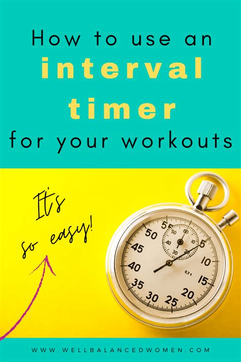 PIN Interval Timer For Workouts Well Balanced Women