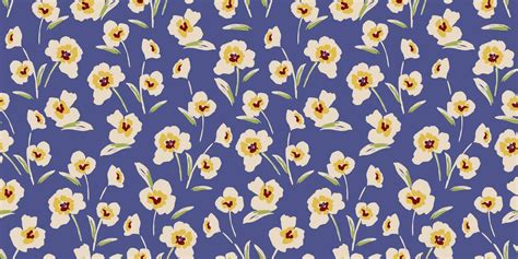 Floral Abstract Seamless Pattern Retro Flowers Vintage Style Vector