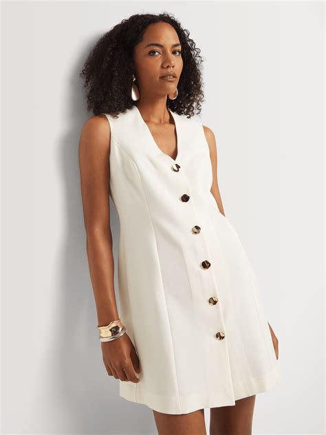 Button Through Shift Dress Bash