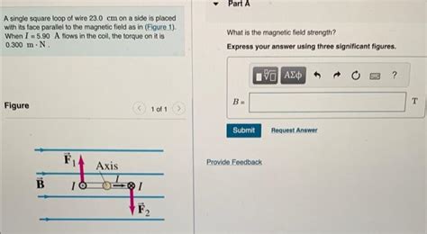 Solved A Single Square Loop Of Wire Cm On A Side Is Chegg