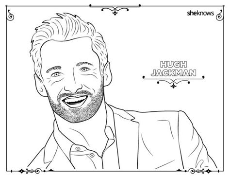32 Adult Coloring Book Pages Of Hollywoods Hottest Men And Theyre