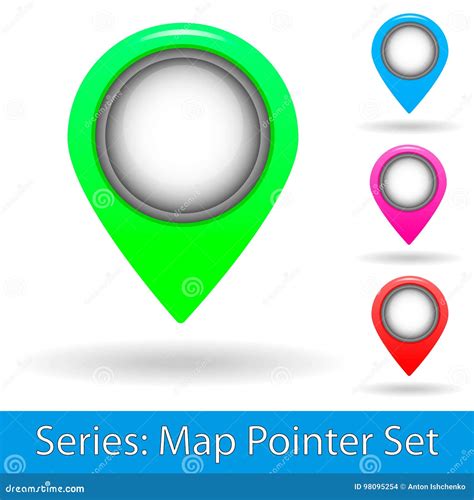 map pointer set stock vector illustration of blue mark 98095254
