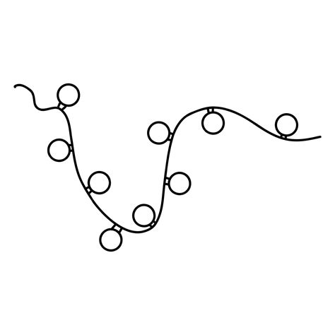 손으로 그린 낙서 화환 전구 만화 요소 벡터 스케치 그림 웹 디자인 아이콘 인쇄 색칠 페이지에 대 한 검은 개요 예술 프리미엄 벡터