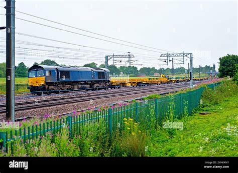 Class 66300 On Engineers Train At Askham Bar York Yorkshire England