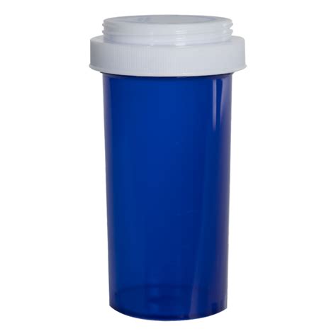 40 Dram Blue Vial With Reversible Cap U S Plastic Corp