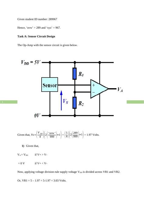 Eat119 Electrical And Electronic Principles Sensor Design