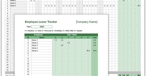 Employee Leave Tracker Schedule Track Time Off Easily
