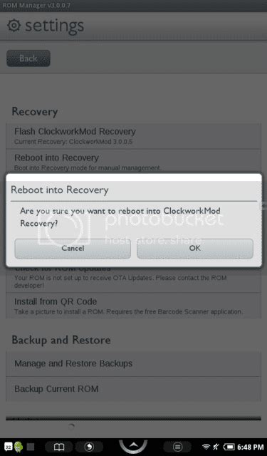 How To Installingusing Clockworkmod Rom Manager Nandroid Backup