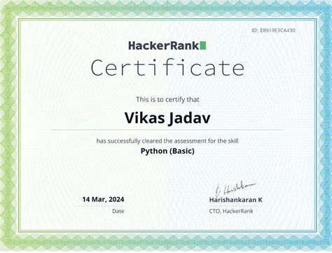 Vikas Jadav On Linkedin Python Pythondeveloper Programming Certificate Certification