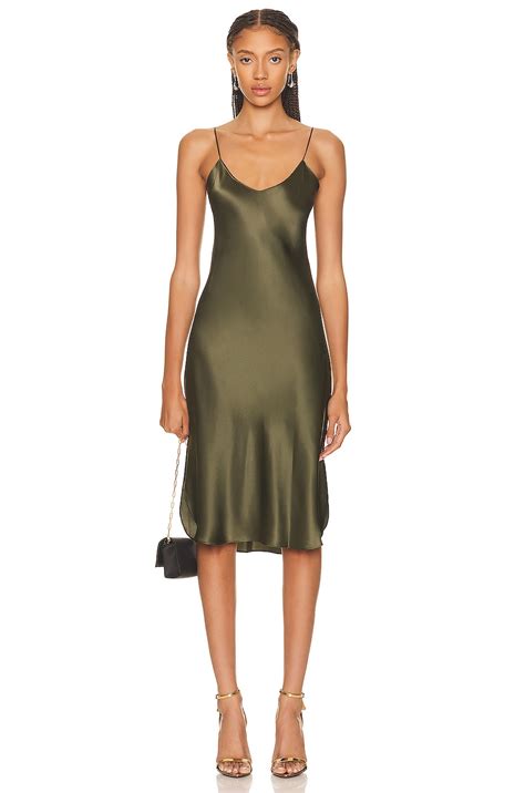 Nili Lotan Short Cami Dress In Clover Fwrd