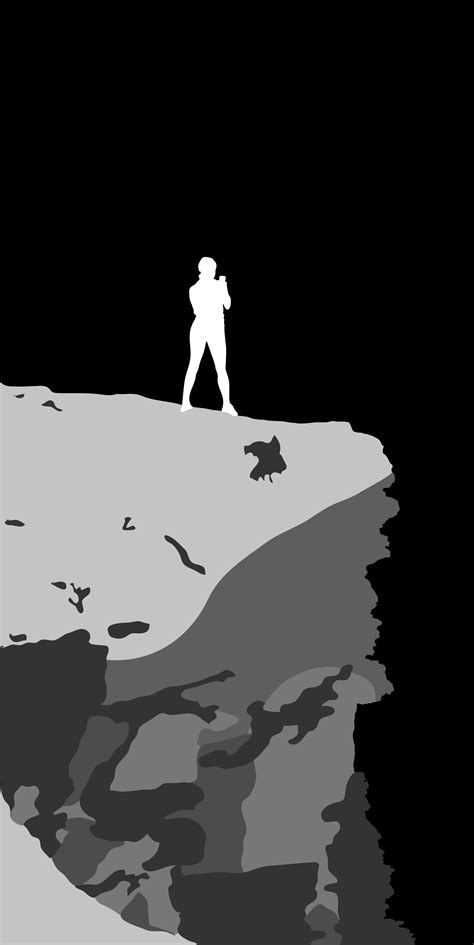 Artstation Silhouette Of Girl Standing On A Cliff