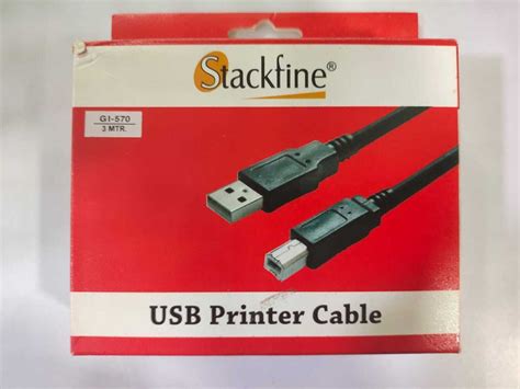 Stackfine Mtr USB Printer Cable Black Rs LT Online Store