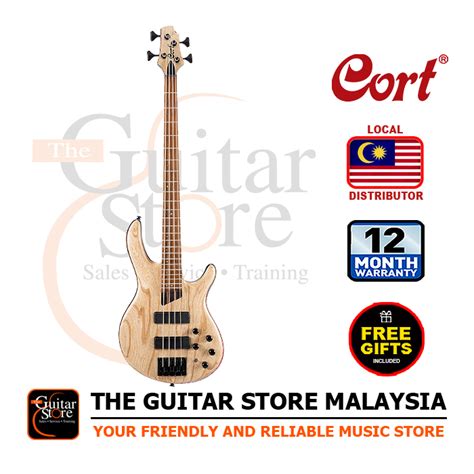 Cort Artisan B4 Element Opn 4 String Bass Guitar Open Pore Natural The Guitar Store