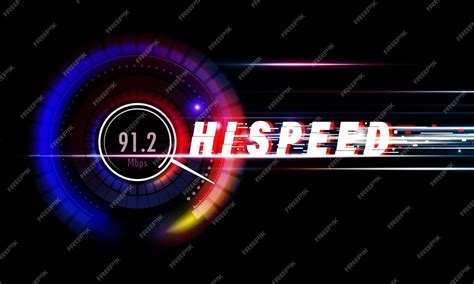 premium vector futuristic internet speed meter dial web connection