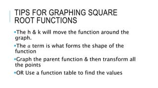 Square Root Function Transformation Notes PPTX Computing Technology Computing