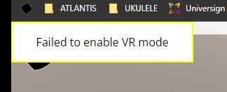 Failed To Enable VR Mode Shapespark Community