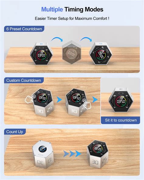 Mua Ticktime Pomodoro Timer Productivity Cube Hexagon Magnetic Flip Focus Timer Mute