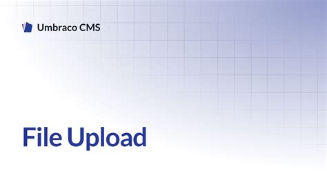 File Upload Umbraco Cms