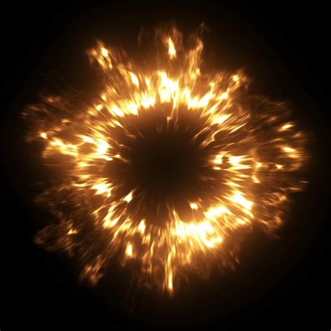 hit wave and impact effect on black background game effect vfx premium ai generated image