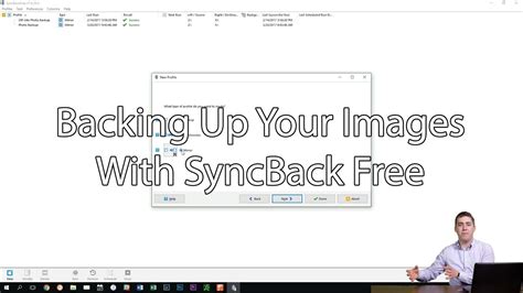 backing up your images with syncback youtube