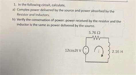 Solved In The Following Circuit Calculate A Complex Chegg