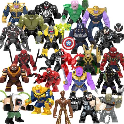 Disney Building Blocks Mini Model Figures Big Goblin Spiderman Iron Man