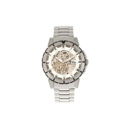 Reign Philippe Black Skeleton Roman Numeral Rose Gold Tone Case