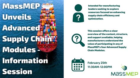 Advanced Supply Chain Modules Information Session Mass Mep
