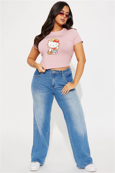 Howdy Hello Kitty Tee Pink Fashion Nova