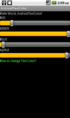 Android Coding Change Text Color Using SetTextColor
