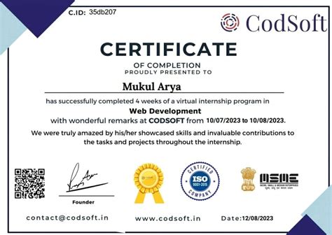 Mukul Arya On Linkedin Codsoft Codsoftinternship