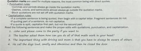 Quotation Marks Are Used For Multiple Reasons StudyX