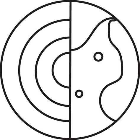 Isolated Geophysics Icon In Black Outline Style 25077560 Vector Art At