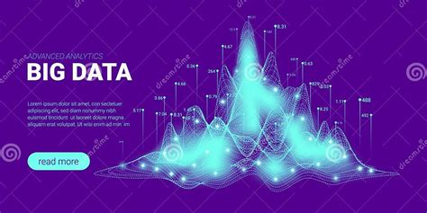 quantum computing visualization big data sorting stock vector