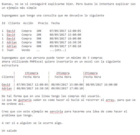 php Bucle utilizando PHPExcel Stack Overflow en español
