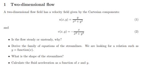 Solved Two Dimensional Flow A Two Dimensional Flow Field Chegg