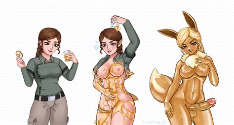 Rule 34 Anthro Dick Dickgirl Eevee Eeveelution Female Futanari Goo Body Goo Transformation