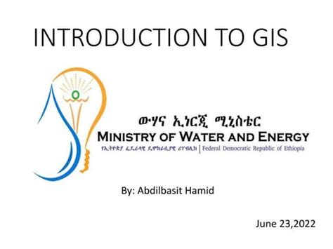 Introduction To Gis Ppt