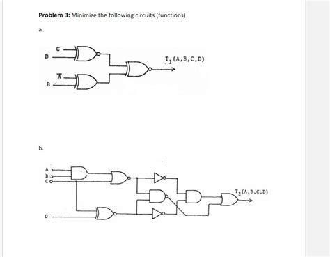 Solved Problem 3 Minimize The Following Circuits