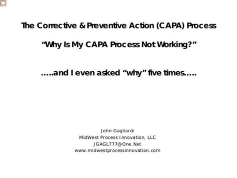 Capa Using Risk Based Decision Making Toward Closure