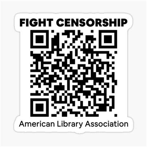 Qr Code Fight Censorship American Library Association Sticker For