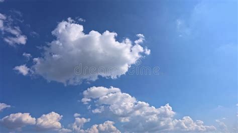 Cumulus Cloud Cloudscape Timelapse Summer Blue Sky Time Lapse White