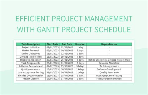 Efficient Project Management Schedule For Successful Delivery Excel ...