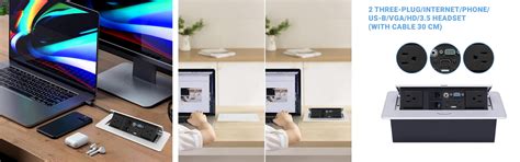 Ant Esports Aemds412 Table Pop Up Power Outlet White Ant E Sports