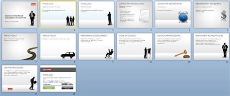 free employee handbook template for powerpoint and presentation slides