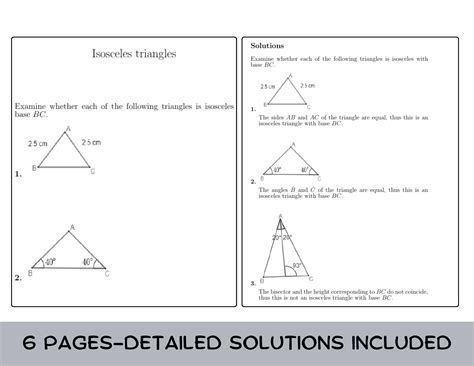 Angles In Isosceles Triangle Worksheet Tes